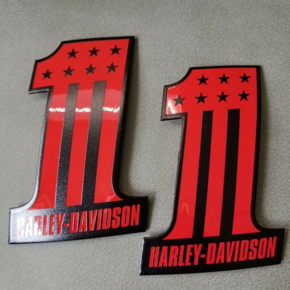 Buy #1 Stars&Stripes black\red tank emblems. Custom emblems for Harley ...