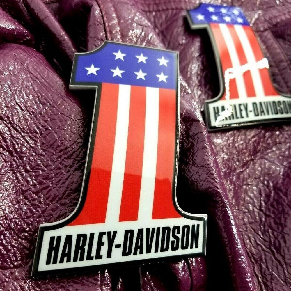 Buy #1 Stars&Stripes color tank emblems. Custom emblems for Harley Davidson