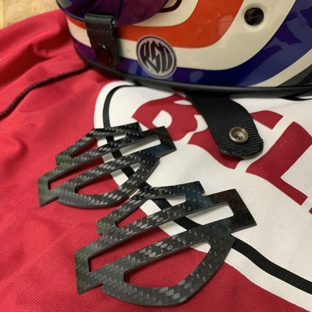 Buy black carbon tank emblems. Custom emblems for Harley Davidson