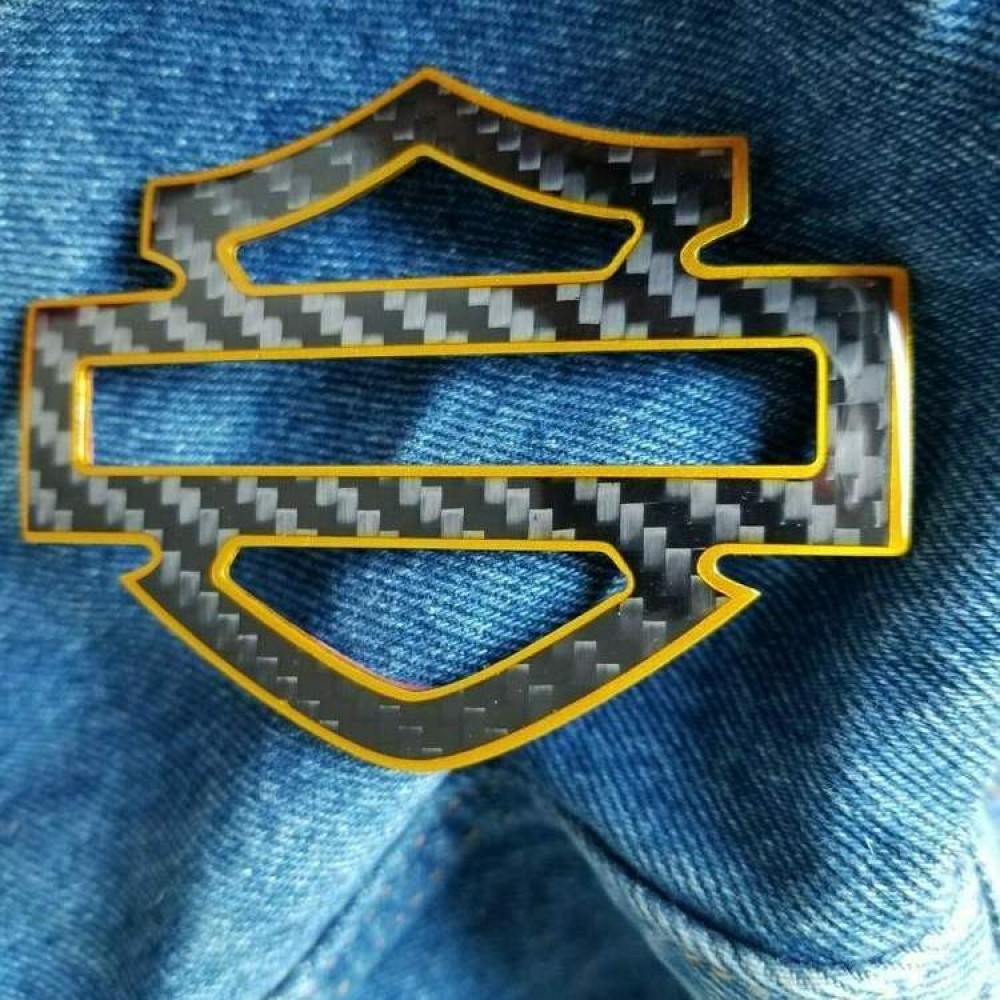 Buy Black carbon with gold front outline tank emblems. Custom emblems ...