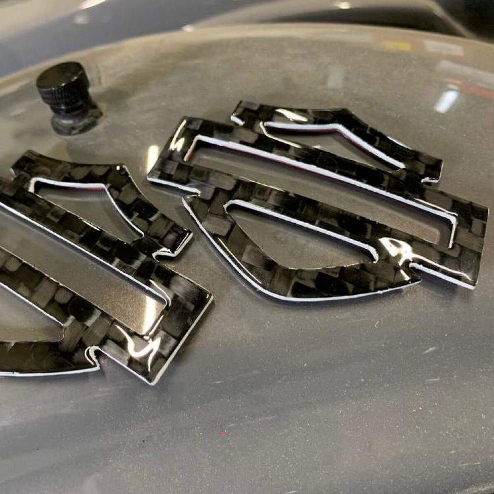 Buy Black carbon with white edges tank emblems. Custom emblems for ...