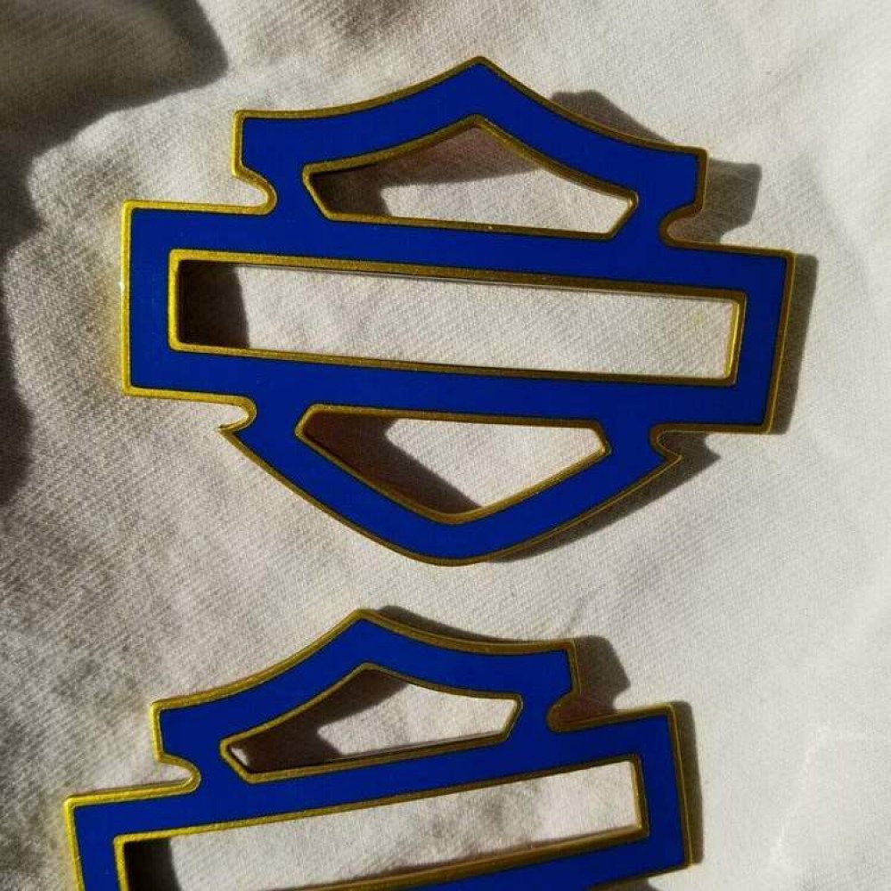Buy Blue with gold front outline tank emblems. Custom emblems for ...