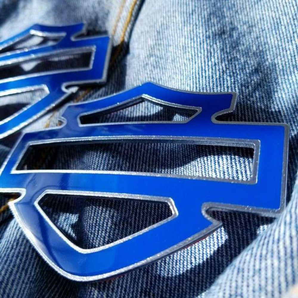 Buy Blue with silver front outline tank emblems. Custom emblems for ...