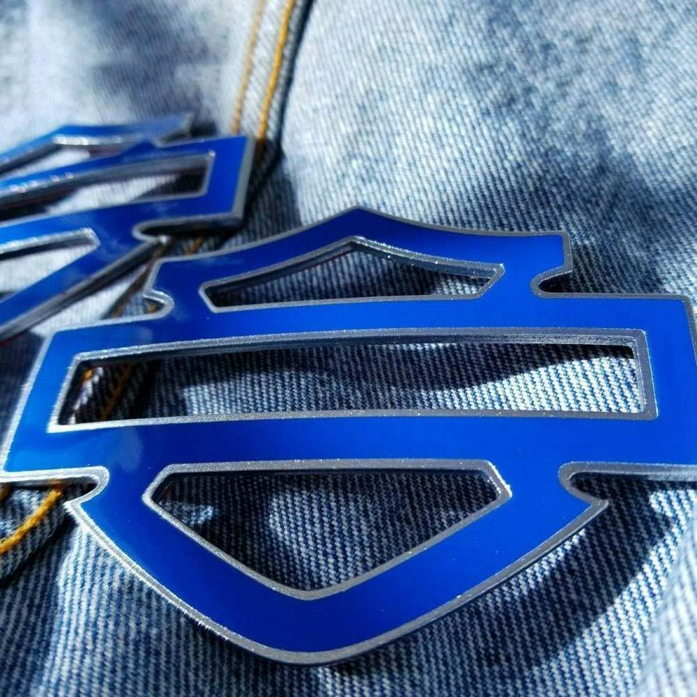 Buy Blue with silver front outline tank emblems. Custom emblems for ...