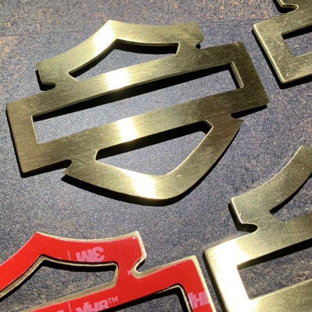 Buy Brass tank emblems. Custom emblems for Harley Davidson