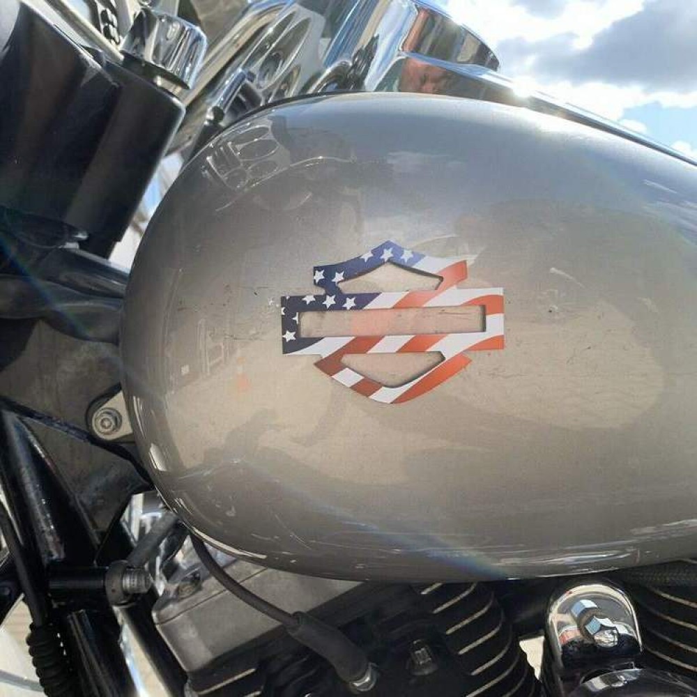 Buy Color USA flag tank emblems. Custom emblems for Harley Davidson
