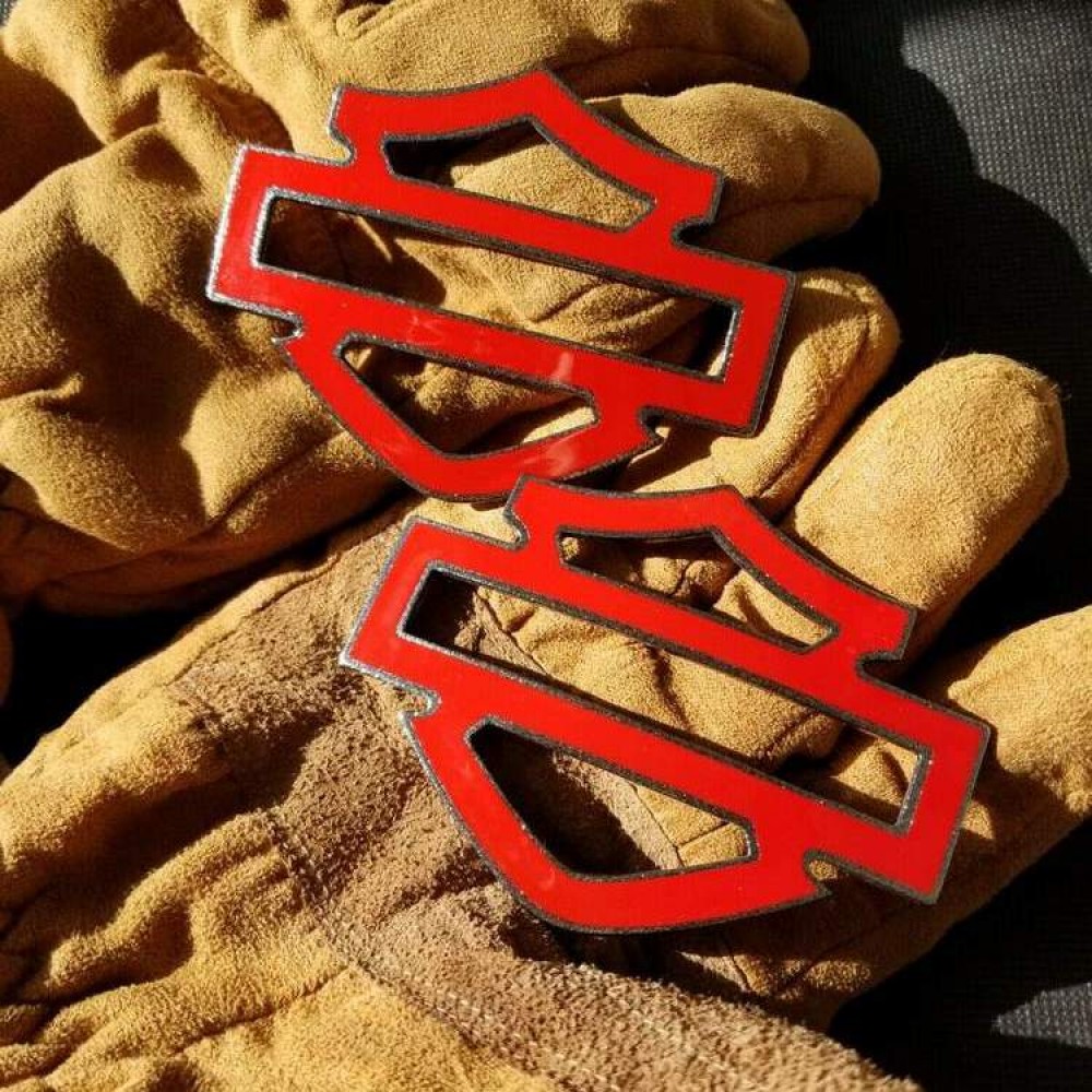 Buy Red with silver front outline tank emblems. Custom emblems for ...